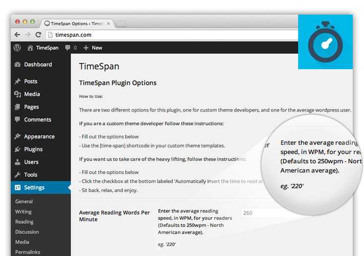 TimeSpan : le plugin qui calcule le temps de lecture - Blog Infos