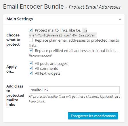 Comment protéger votre adresse email dans WordPress? - Blog Infos
