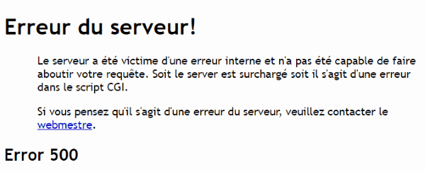 Serveur 500 Erreur _ Comment corriger une erreur 500 internal server – TBMV